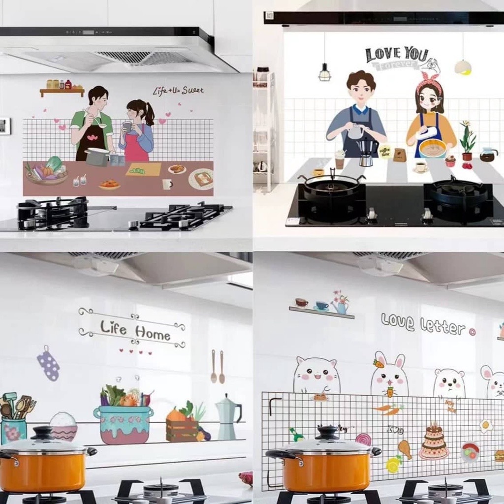 Kitchen Oil-proof Sticker Self-adhesive Waterproof Wallpaper High 60 ...