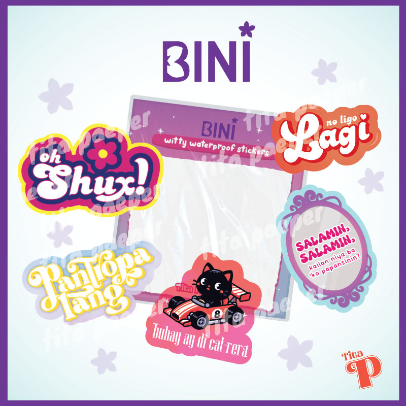 Bini Sticker Pack - Holographic - 5 witty stickers | Shopee Philippines