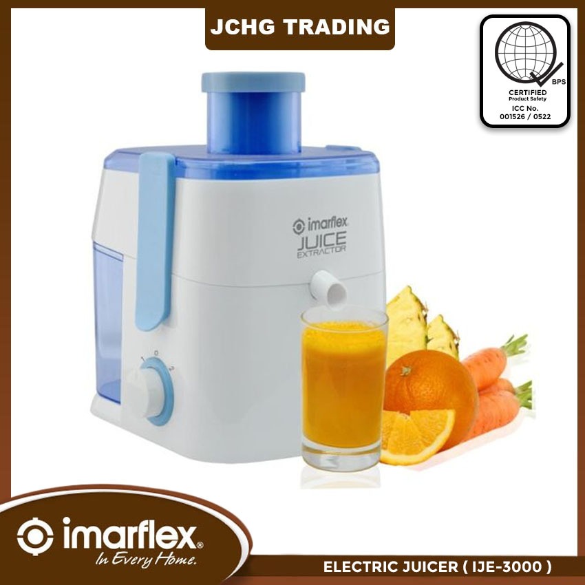 Imarflex IJE-3000 Electric Juicer 1L (White/Blue/300 Watts) | Shopee ...