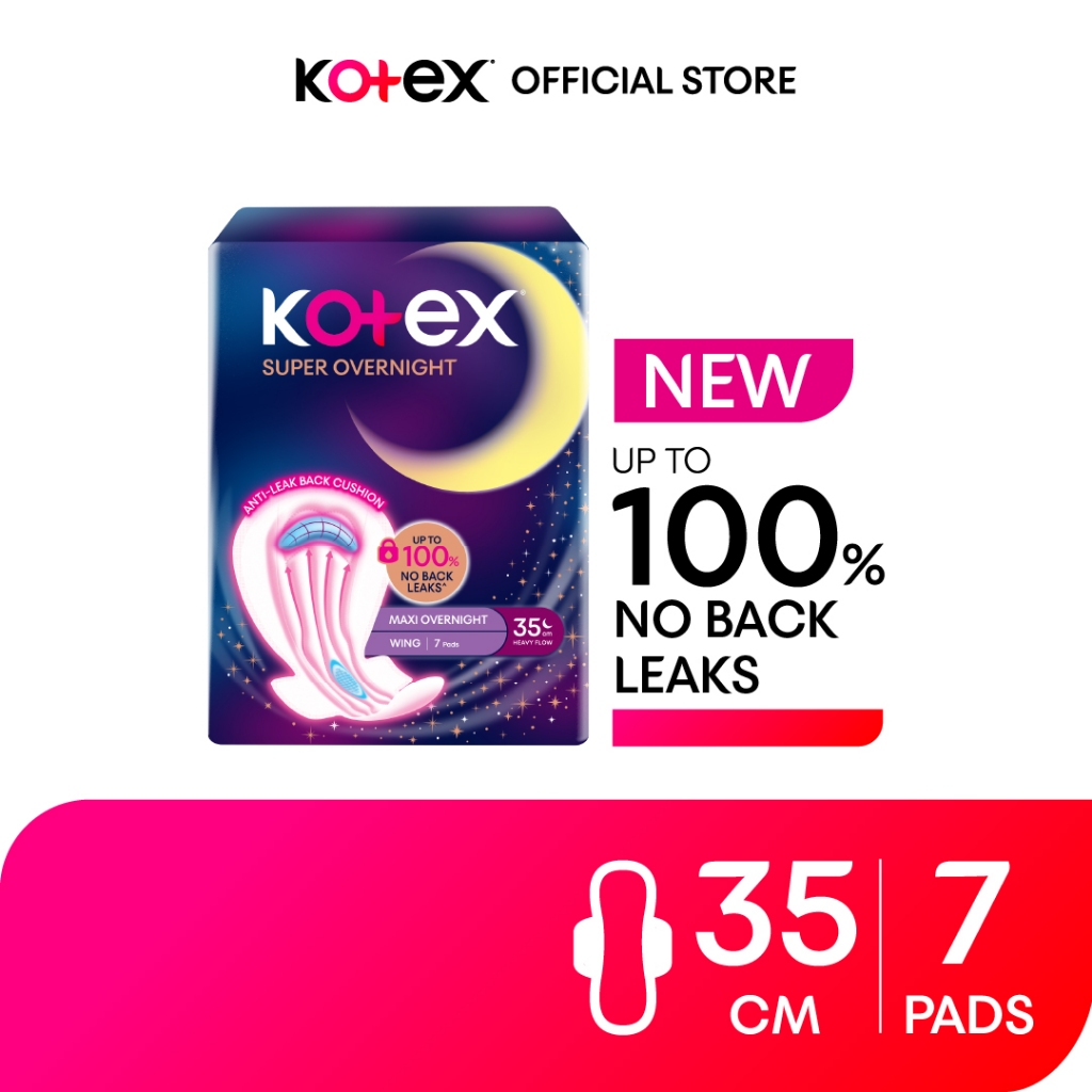 Kotex Super Overnights Feminine Pads 35cm - 7 Pads | Shopee Philippines
