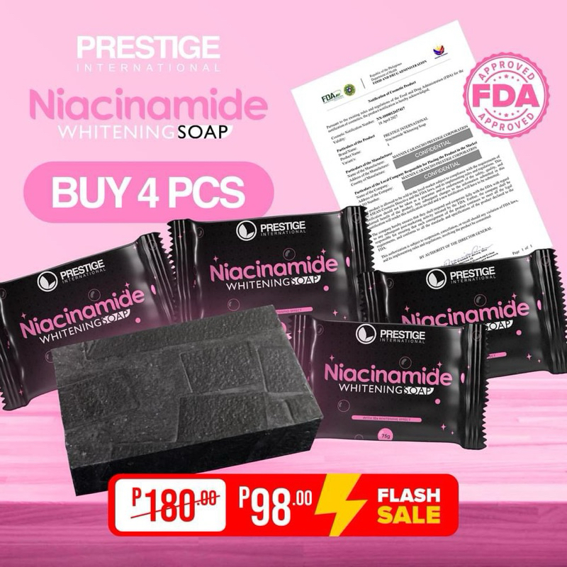 Prestige Niacinamide soap 10x whitening soap 70g moisturizing anti-acne ...