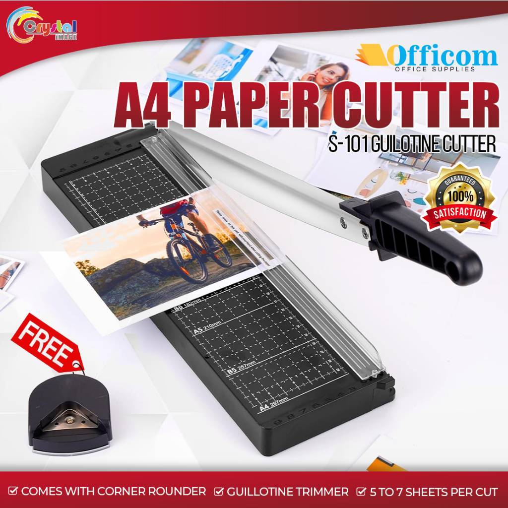 Officom A4 Paper Cutter S-101 Guillotine Type Paper Trimmer | School ...