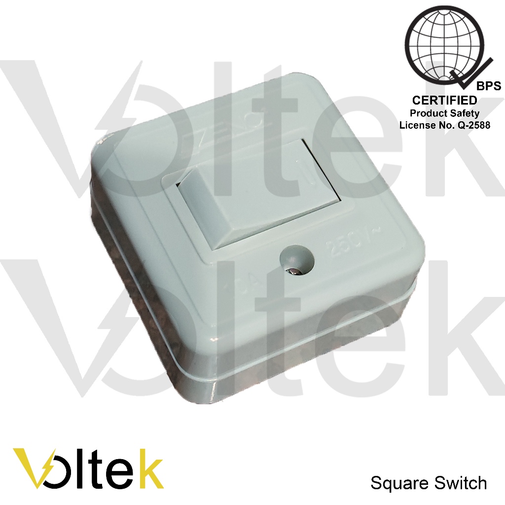 Square Switch surface mounted 1 gang for light 738 with screw | Shopee ...