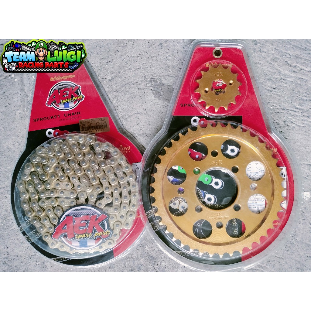 AEK SUZUKI RAIDER 150 / RAIDER 150 FI CHAIN SET HEAVY DUTY GOLD SERIES ...