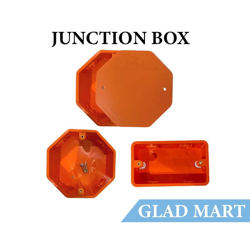 PVC Orange Junction Box with Cover 4x4 Utility Box for Electrical with ...