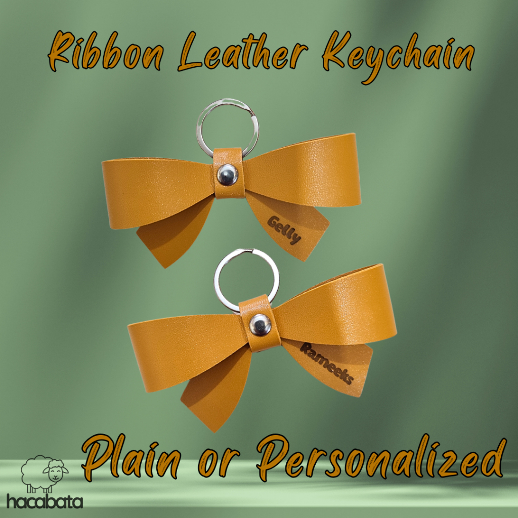 Ribbon Leather Keychain/Keyholder Personalized-(Perfect Gift-Souvenir ...