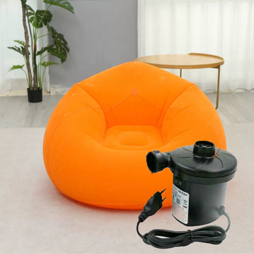 Lazy Inflatable Sofa Chairs Thickened PVC Lounger Seat Tatami Bean Bag ...