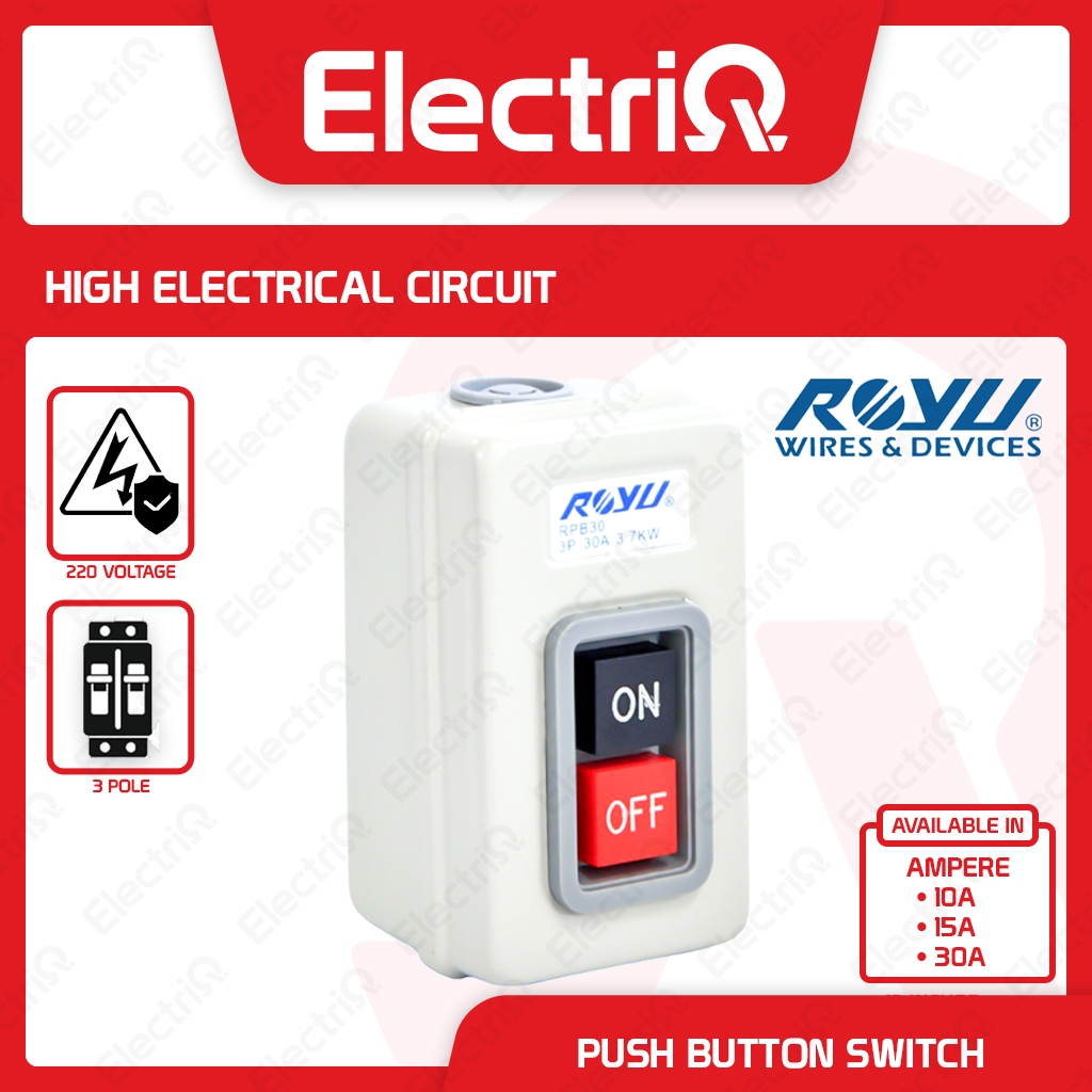 Electriq l Royu Push ButtonSwitch direct closing/opening of high ...