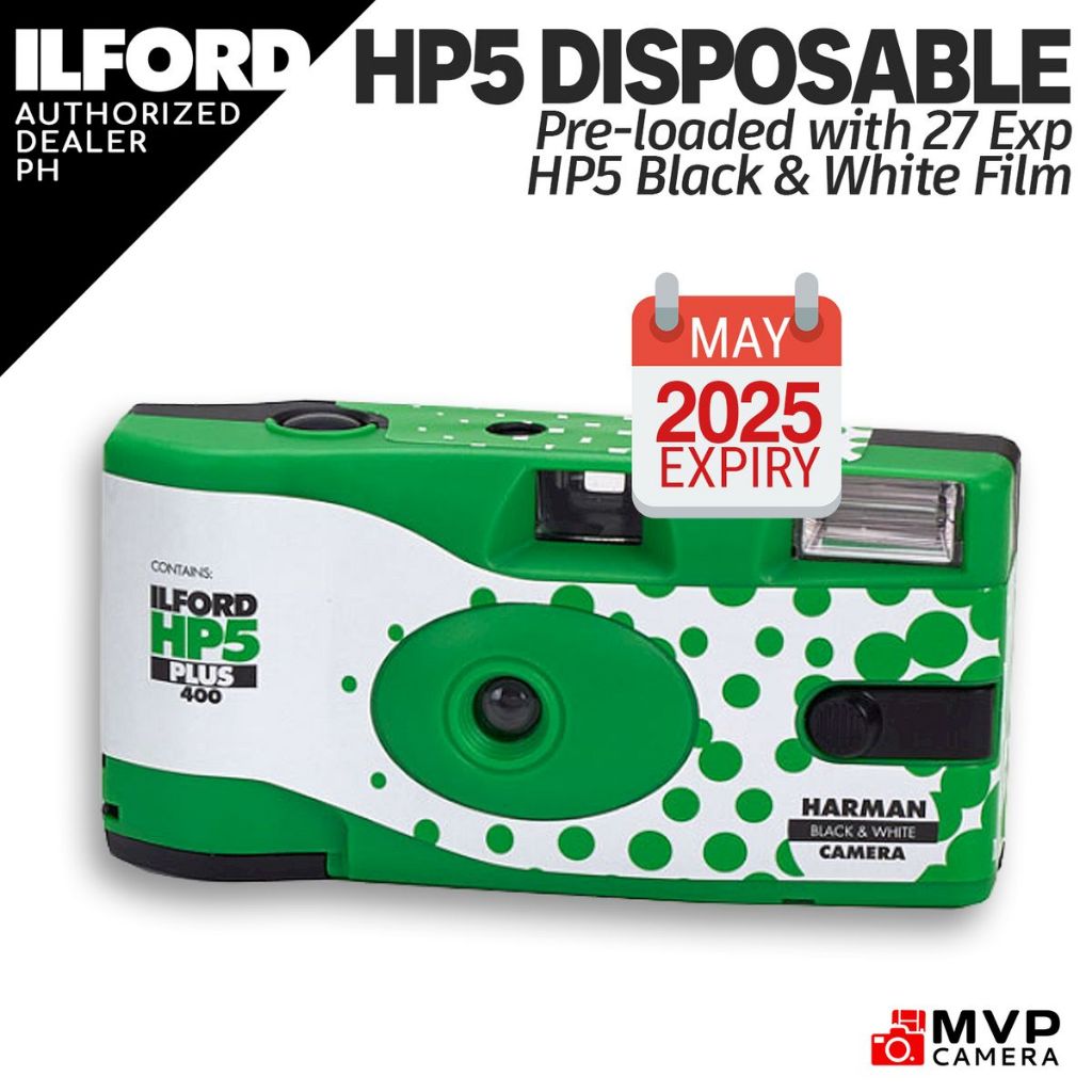 ILFORD HP5 Plus 400 Black and White B&W Single-Use Disposable Film Camera MVP CAMERA | Shopee ...