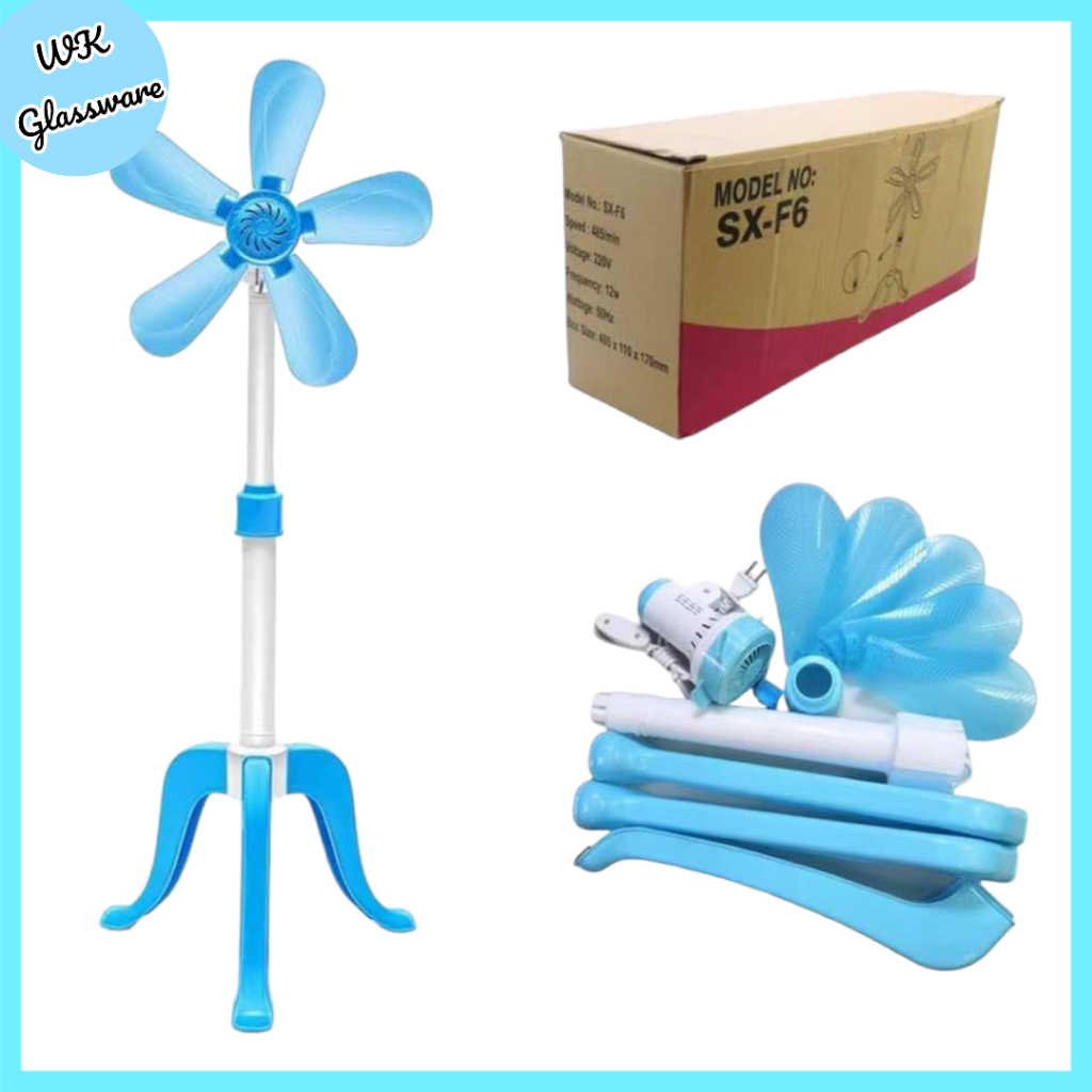 5 Blades Stand Fan Portable Stand Fan Foldable Stand Fan Electric Fan ...