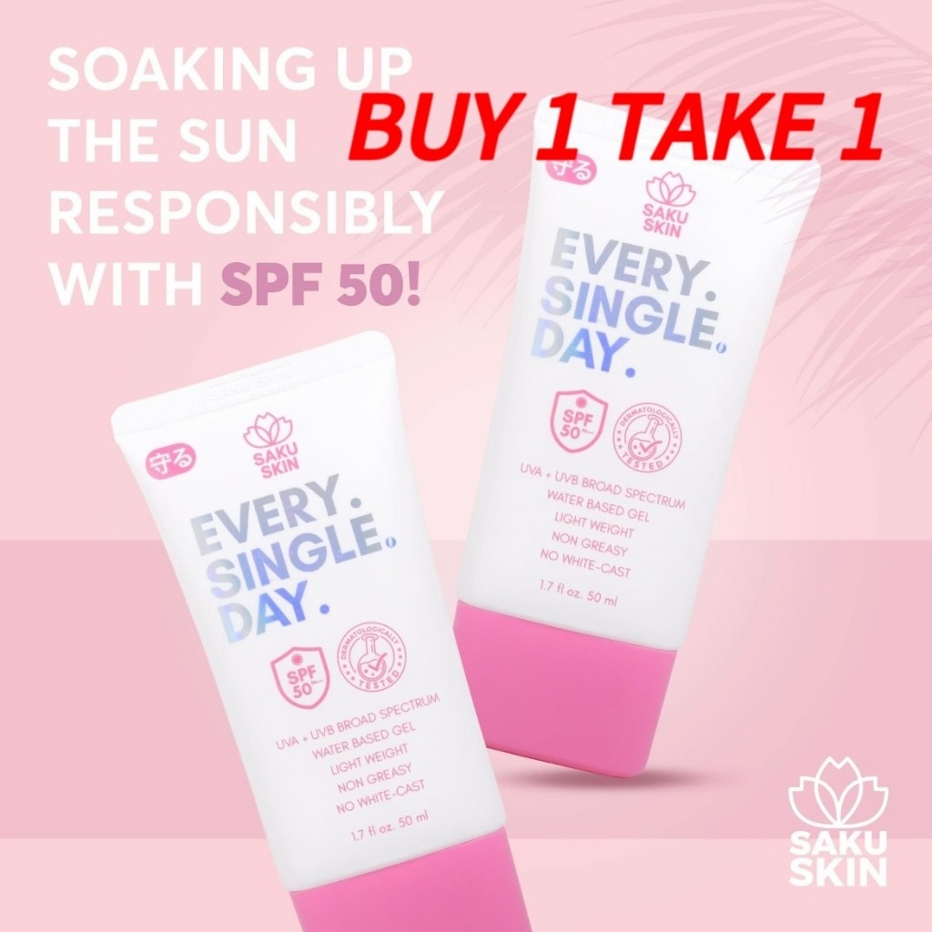 SAKU SKIN Sunscreen SPF50 Mist Protect EVERY. SINGLE. DAY l WITH SPF 50 ...