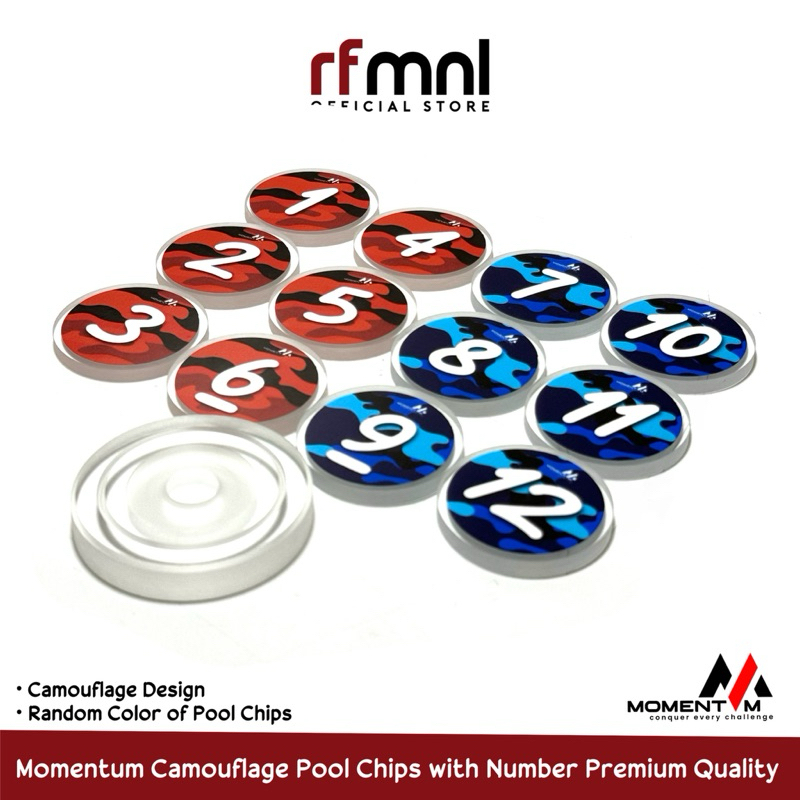 Momentum Camouflage Pool Chips With Number Premium Quality | Shopee ...