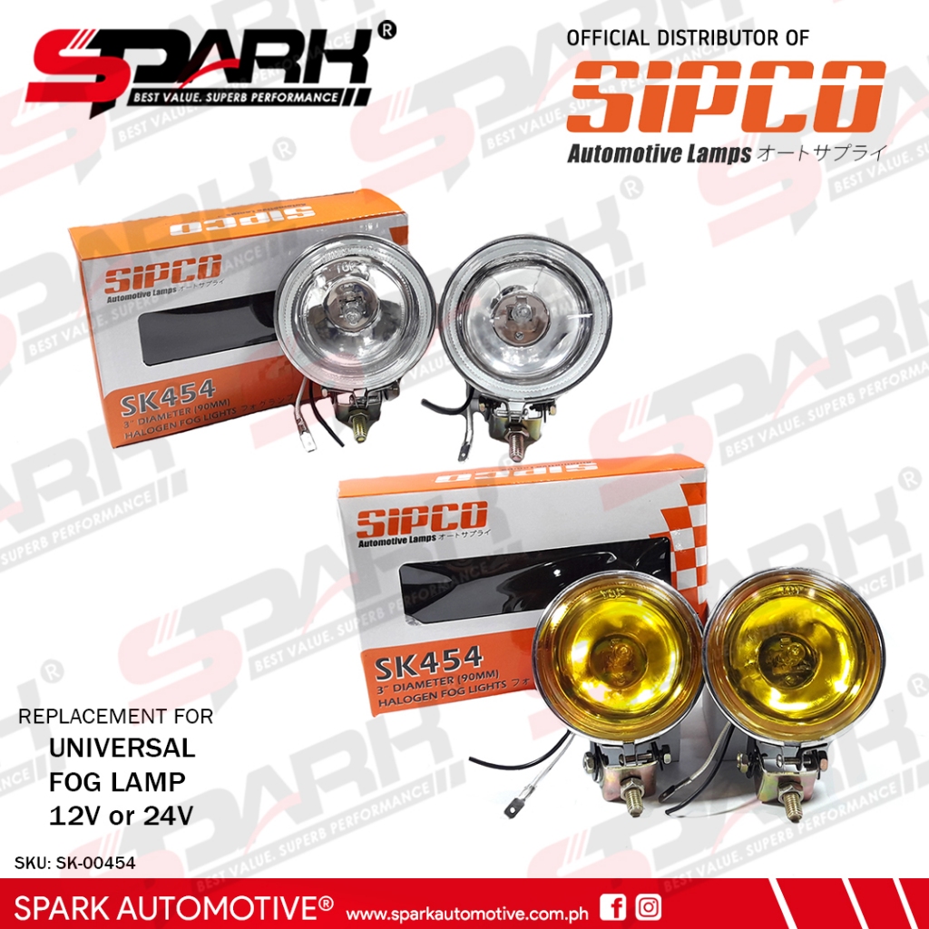 (PAIR) H3 Fog Lamp 3" Round Halogen DJ199 for Universal Trucks ...