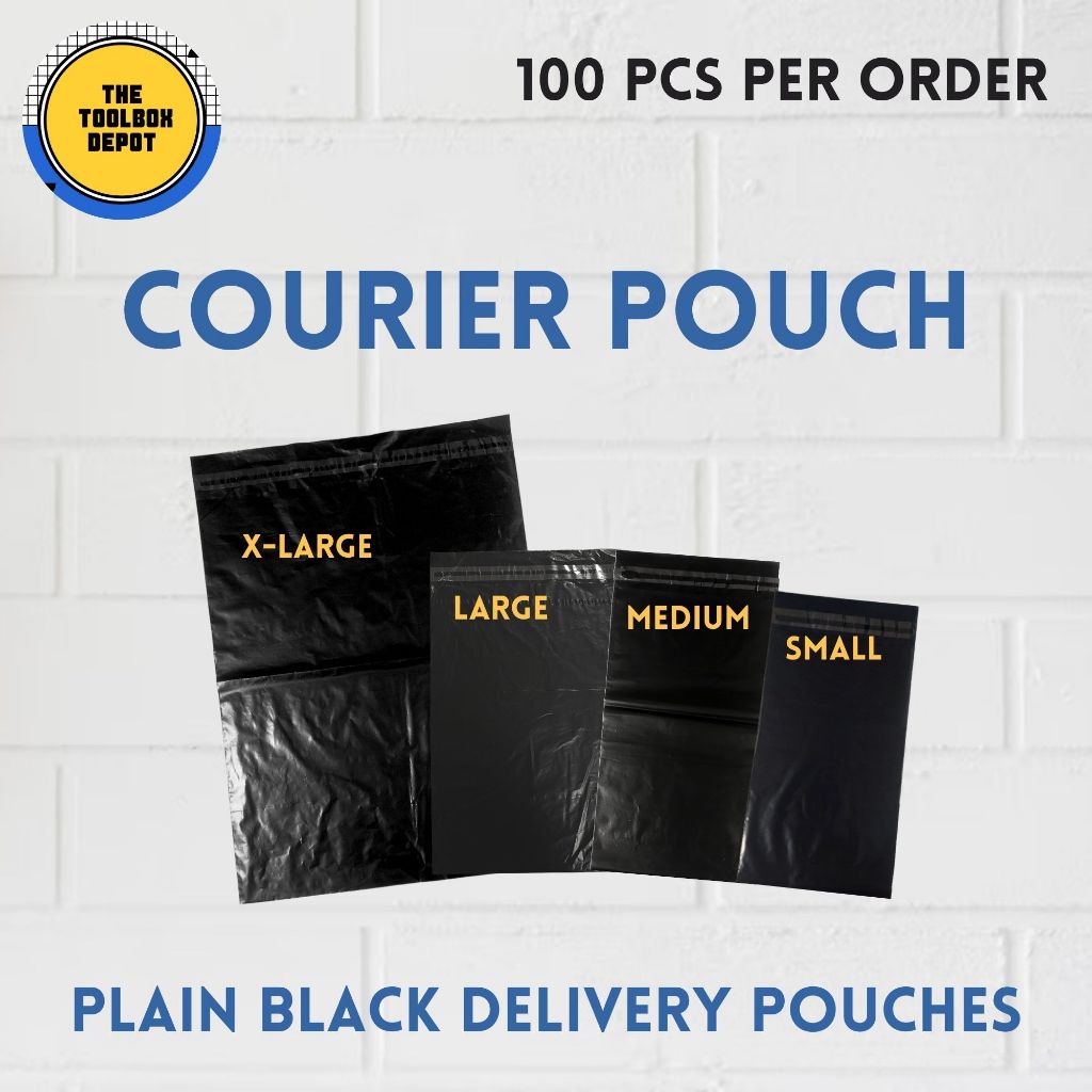 (100PCS) -Black Courier Pouch (SMALL | MEDIUM | LARGE | X-LARGE ...