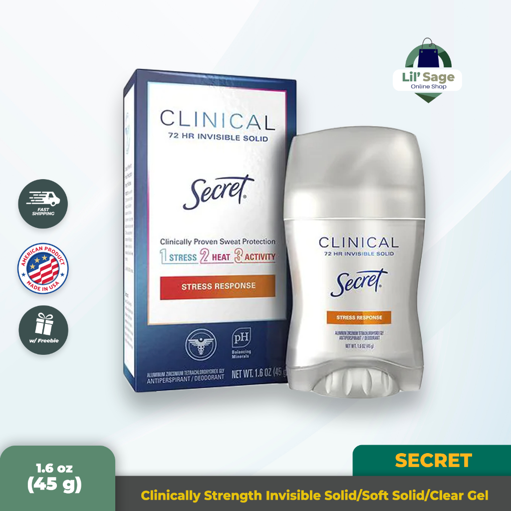 Secret Clinically Strength Invisible Solid/Soft Solid/Clear Gel ...