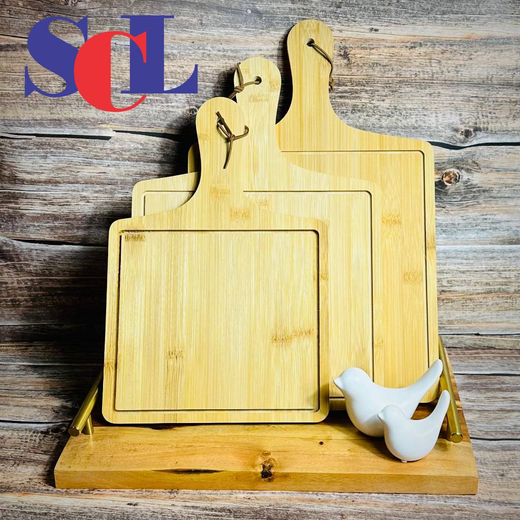 FINE BAMBOO PIZZA SERVING BOARD SQUARE SHAPE | Shopee Philippines