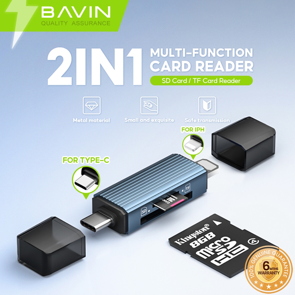 BAVIN O50 / O51 Multifunction Card Reader 2 in 1 OTG Transfer Adapter ...