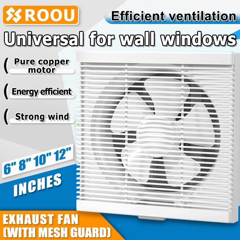Wall-mounted exhaust fan 6/8/10/12 inches kitchen window exhaust fan ...