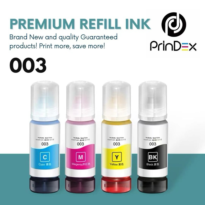 PrinDex Premium Compatible ink 003 Refill Ink Dye ink 70ml for L3110 ...