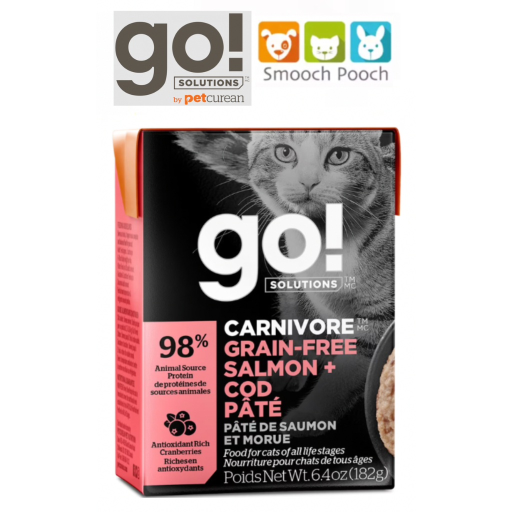 Go! Solution CARNIVORE GRAIN-FREE SALMON + COD PÂTÉ WET CAT FOOD 6.4oz ...