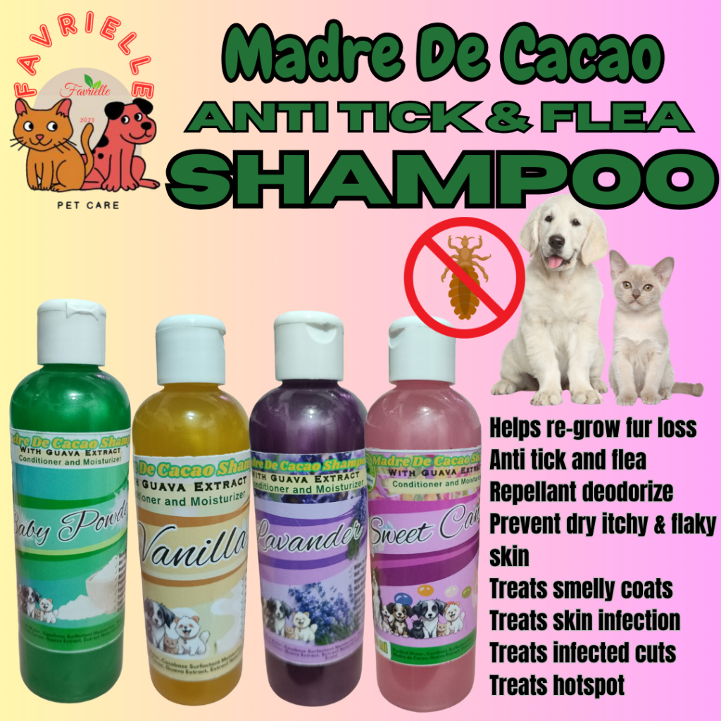 250ml Pet Shampoo Anti Tick & Flea with Guava Extract and Moisturizer ...