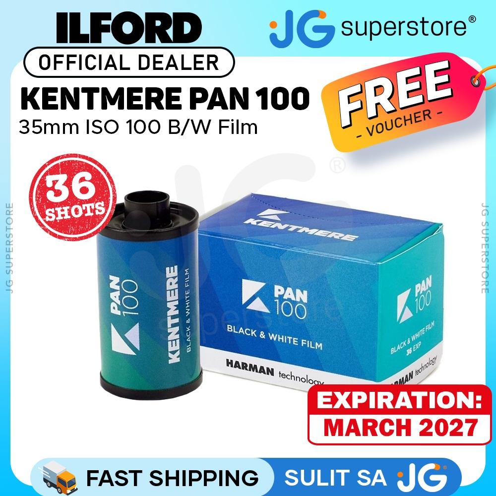 ILFORD Kentmere PAN 100 35mm ISO 100 Black & White Negative Film 36 ...