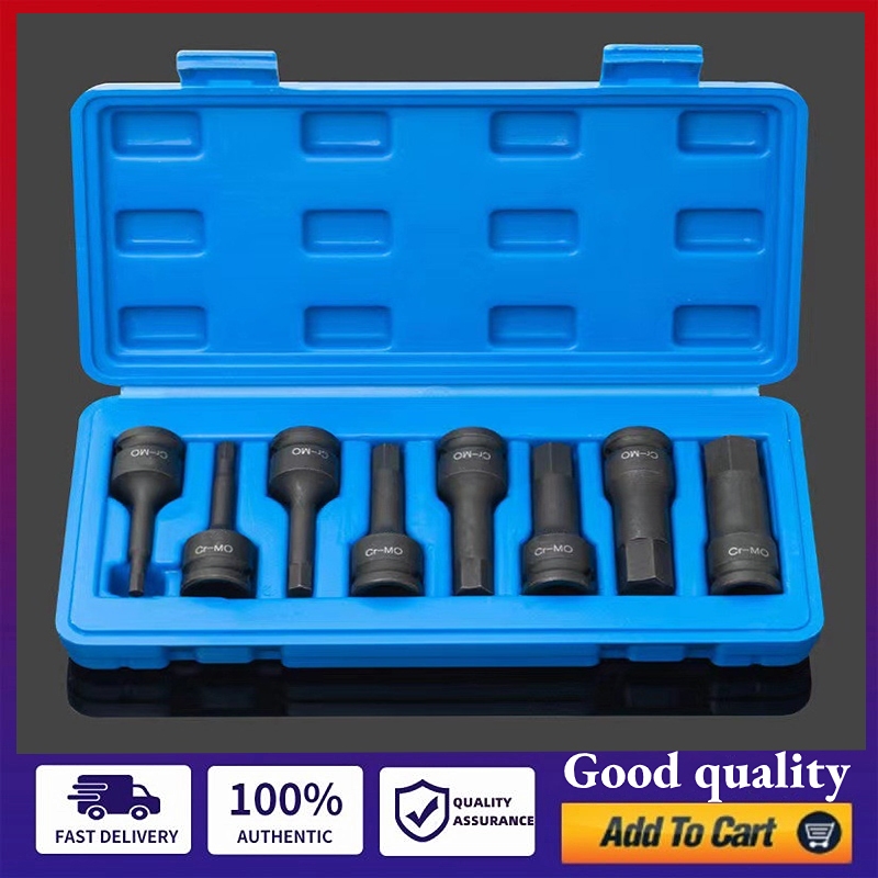 1/2-inch Drive Chrome Molybdenum Steel Hex Key Socket Metric Allen Bit ...