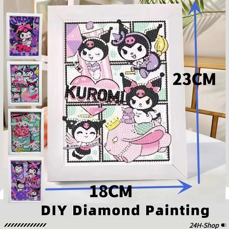 Sanrio 23*18cm 5D Kuromi Diamond Painting DIY Home Decor kids gift ...