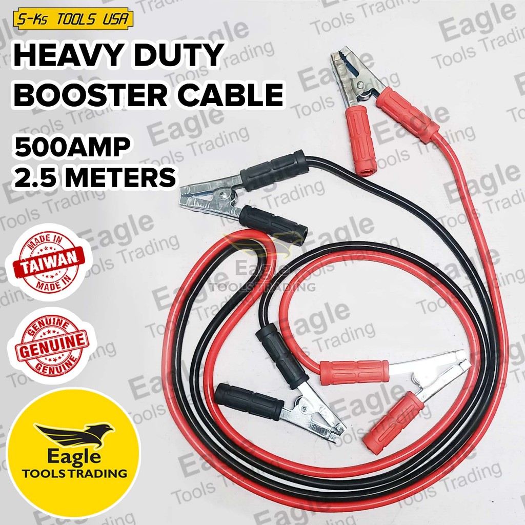 S-Ks Tools USA Heavy Duty Booster Cable 500 AMP x 2.5 meters Series ...