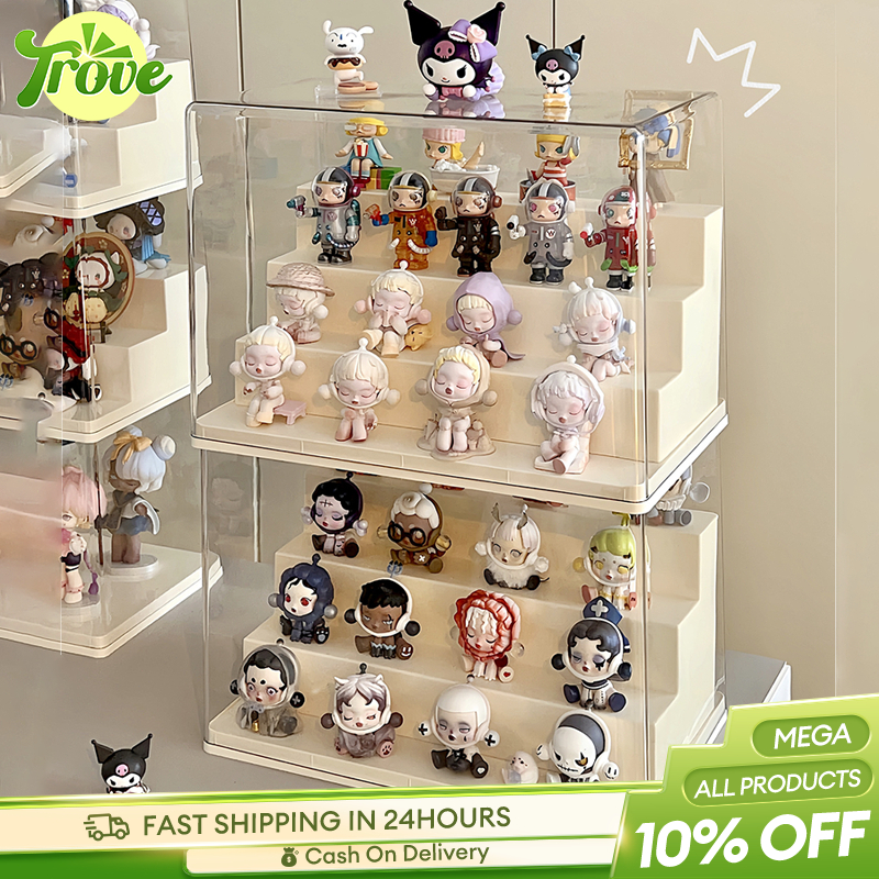 Trove Acrylic Display Case Popmart Storage Organizer Transparent Boxes Stackable Dustproof Box ...