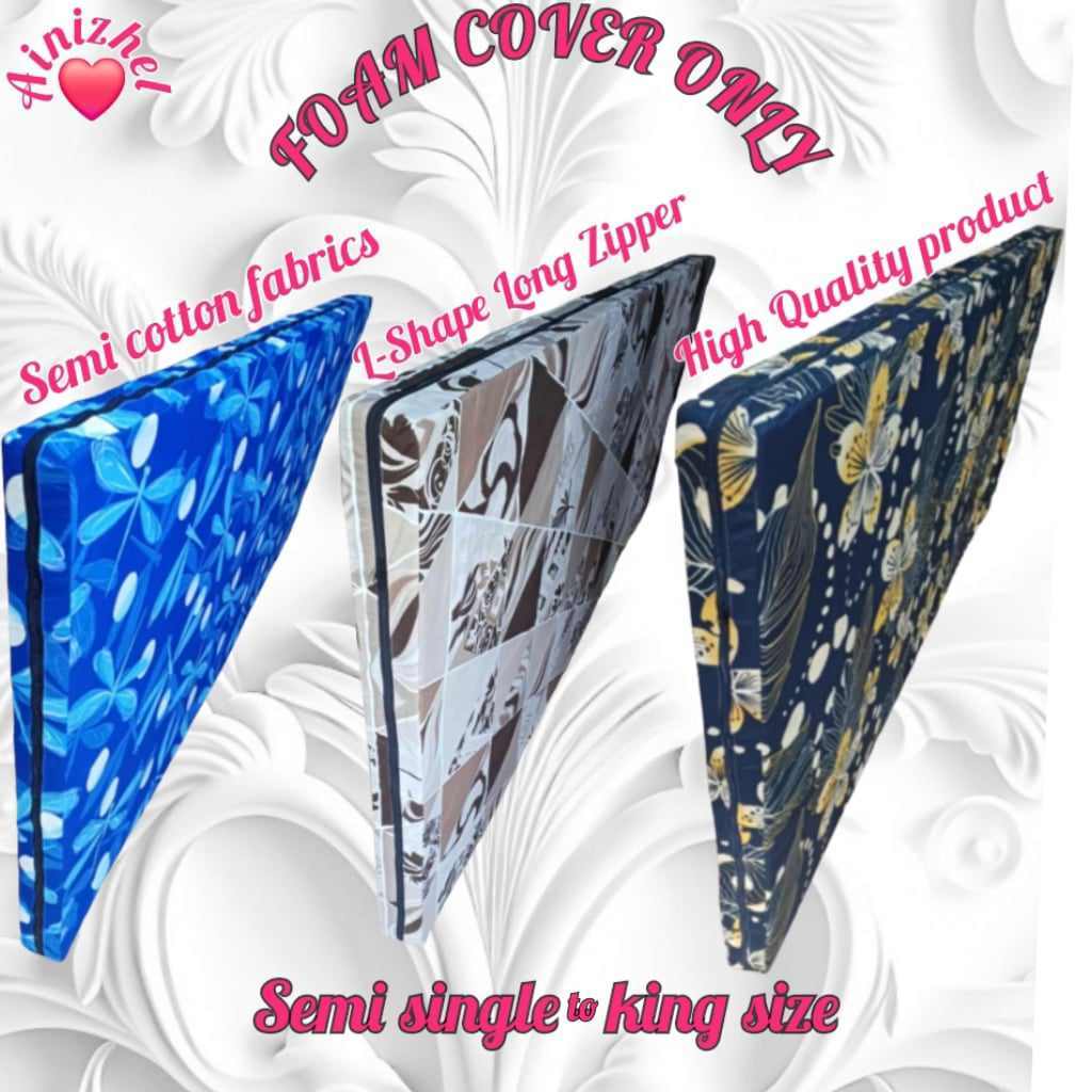 4 inches thick Foam Cover (Balot para sa inyong foam) Semi Cotton ...