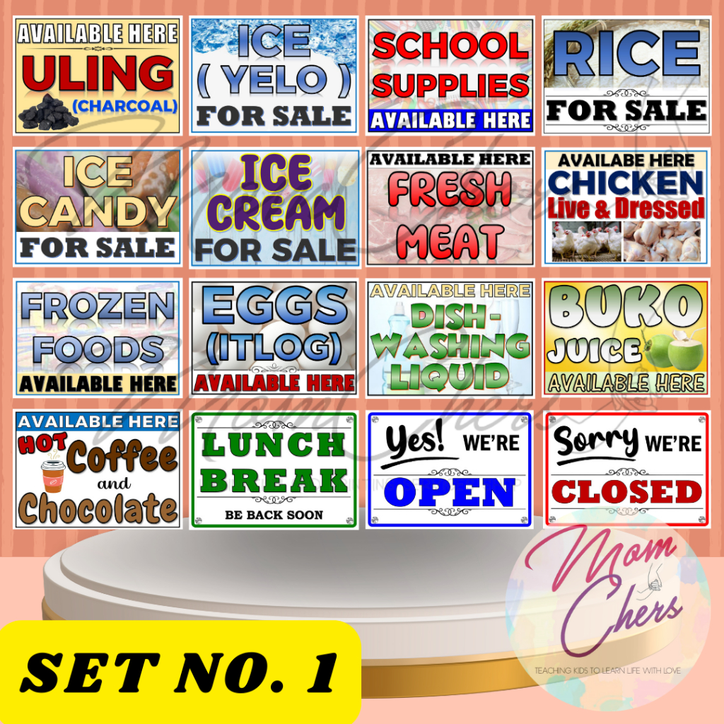 Laminated Signages for Grocery Sari-Sari Store Shop Boutique Clinic ...