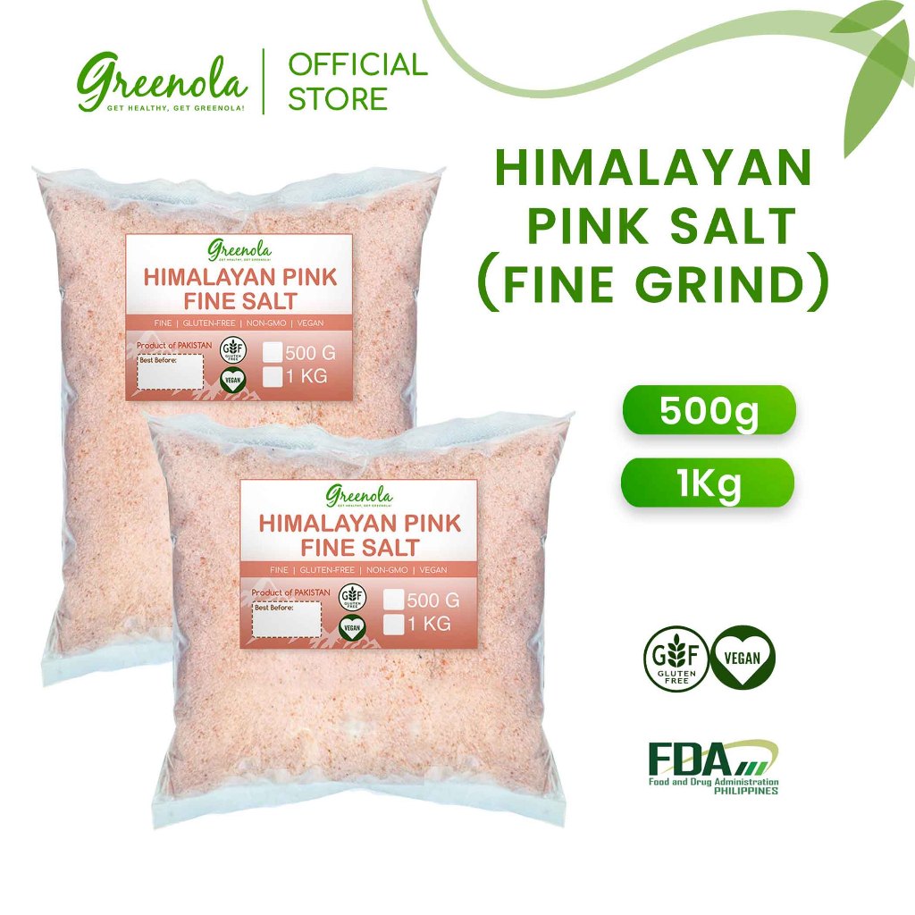 Greenola Fine Grind Himalayan Pink Salt (Wholesale) 500G 1 Kg | Shopee ...