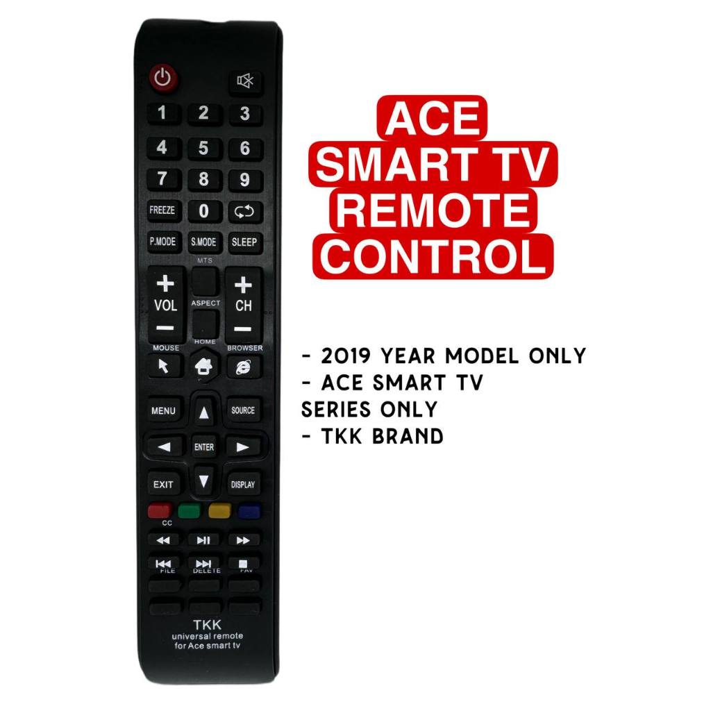 ACE 2619 smart tv remote for 2019 year model | Shopee Philippines