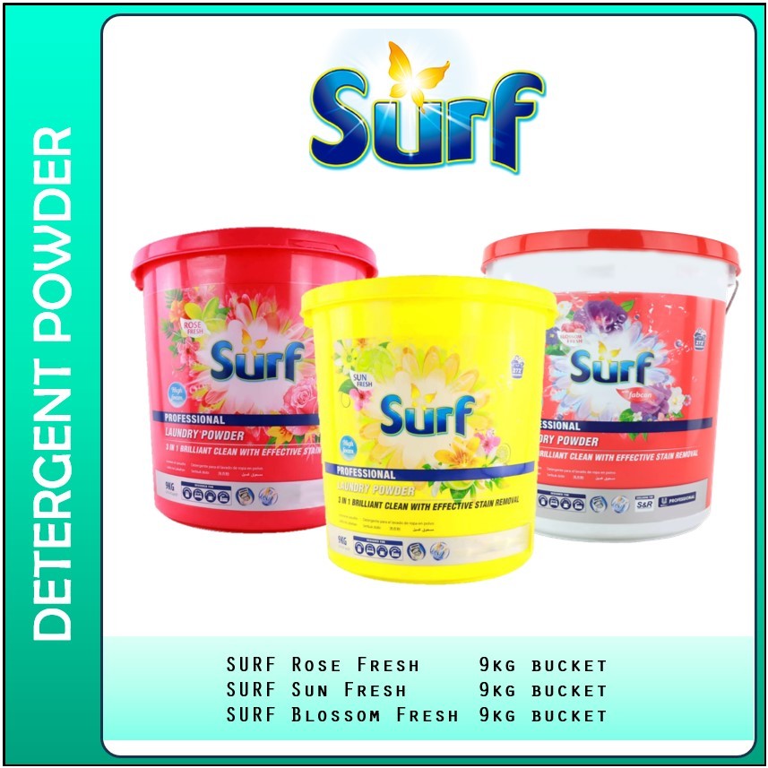 SURF Professional 9kg Laundry Detergent Powder Bucket/Tub High Foam ...