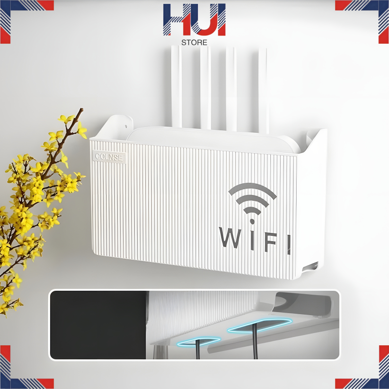 Wifi router rack set-top box rack TV router stand storage box Wall ...