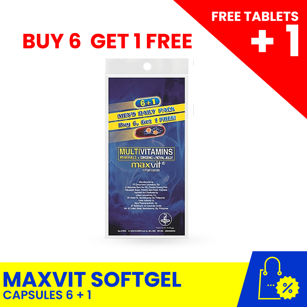 MAXVIT SOFTGEL CAP 6+1 capsules (Multi-Benefit Vitamins For Men ...