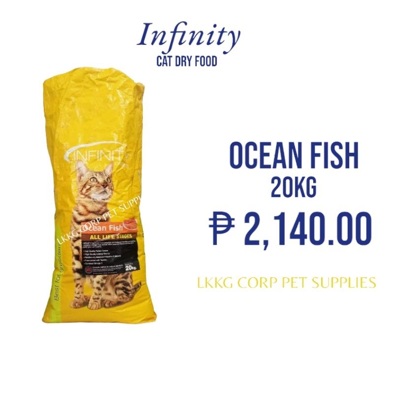 Infinity Cat Dry Food 20kg (Salmon & Ocean Fish Flavors) | Shopee ...