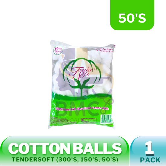 Cotton Balls Tendersoft 100% Pure soft Absorbent Cotton Balls 300's 150 ...