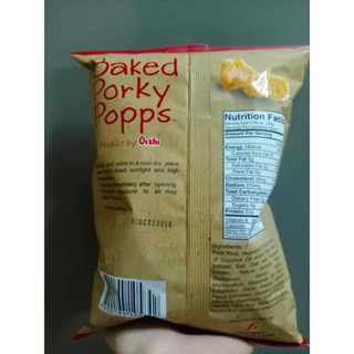 Oishi baked porky popps 34 grams KETO DIET Lean Pork skin Baked ...