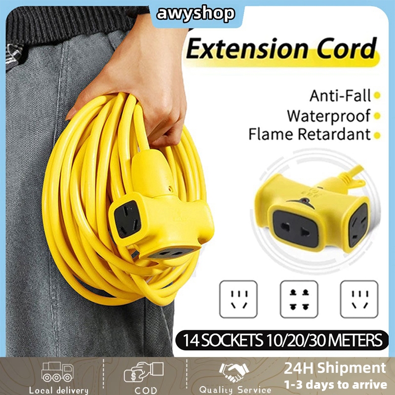Extension Cord Socket With Cable Extra-long Plug-in Strip 10 20 30 ...
