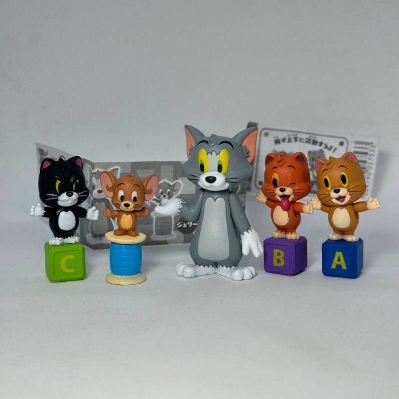 Tom and Jerry Hold Hand Series (Set of 5) Takara Tomy Arts Cartoon ...
