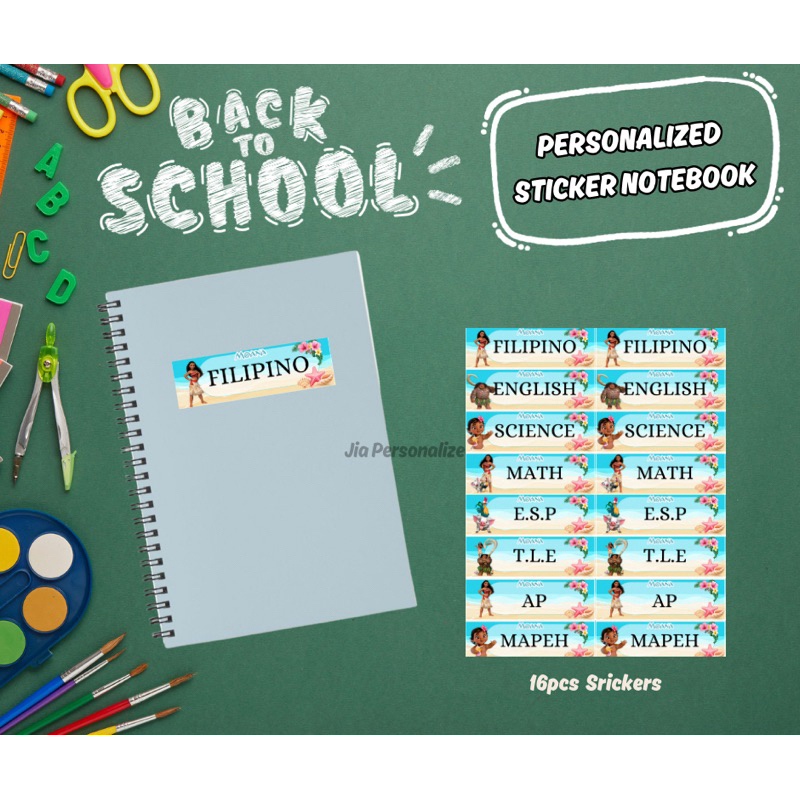 SCHOOL SUBJECT LABELS-PERSONALIZE | Shopee Philippines