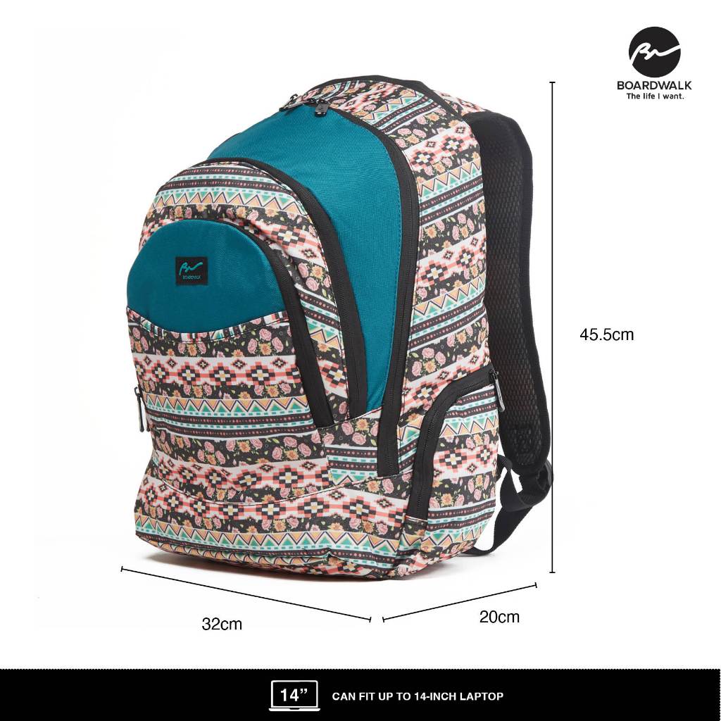BOARDWALK MESSIE LADIES BACKPACK WITH ABSTRACT DESIGN | Shopee Philippines