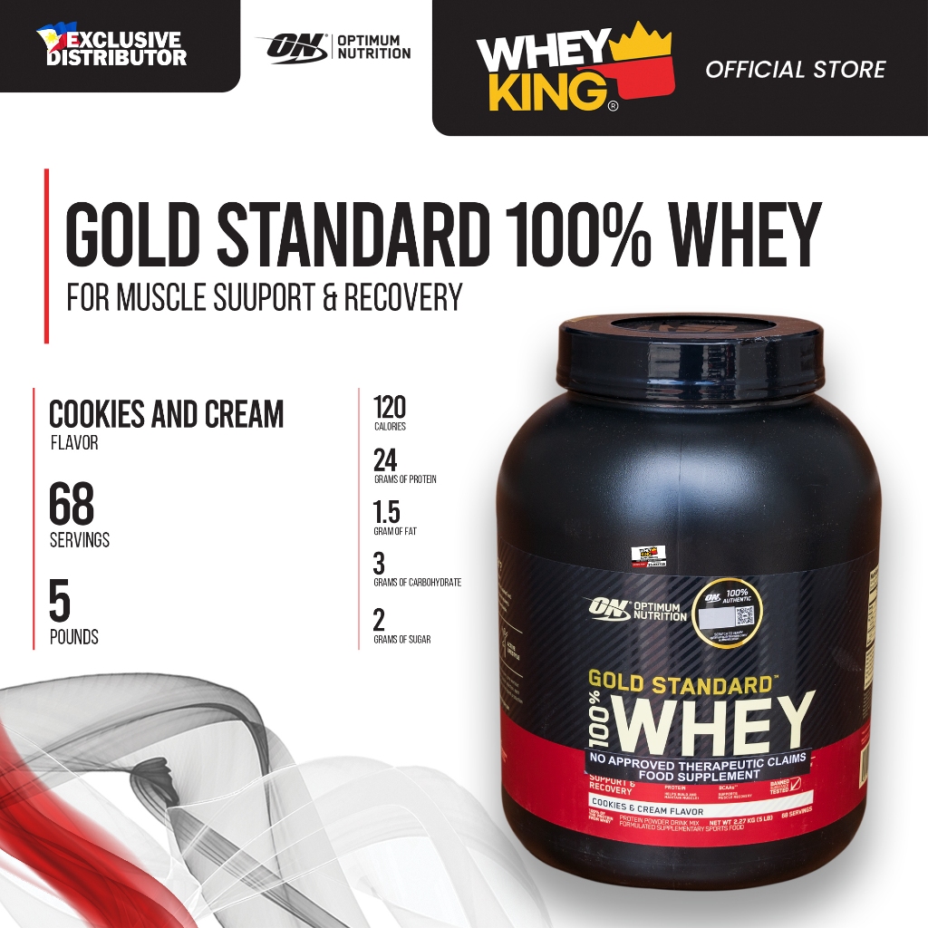 ON Optimum Nutrition Gold Standard 100% Whey 5lbs Whey Protein | Shopee ...
