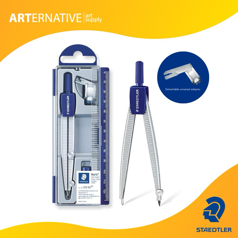 Staedtler Noris Metal Compass 550 60 Detachable Universal Adapter ...