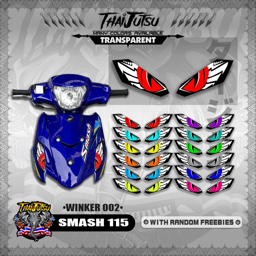 SMASH 115 (WINKER 002) TRANSPARENT【ThaijutsuStickers】 | Shopee Philippines
