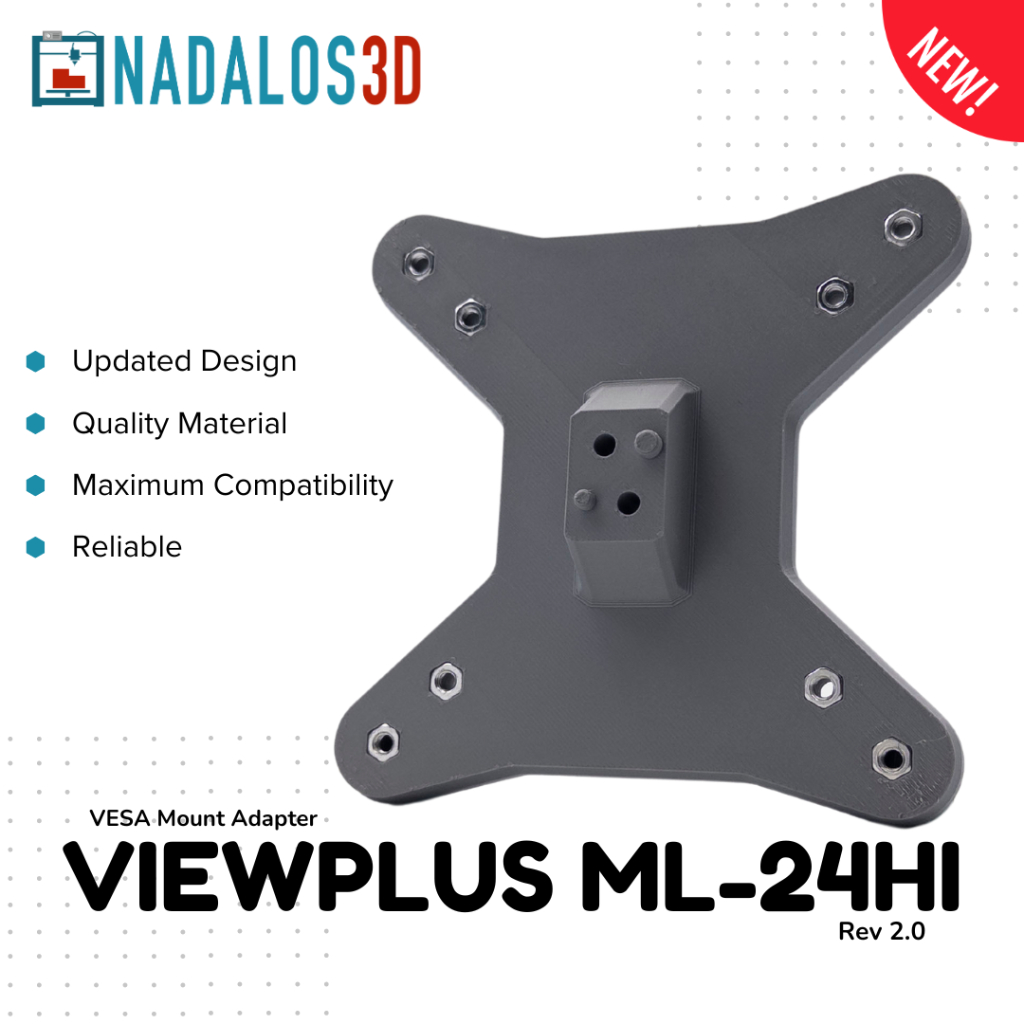 [Nadalos 3D] VESA Mount Adapter - ViewPlus ML-24HI | Shopee Philippines