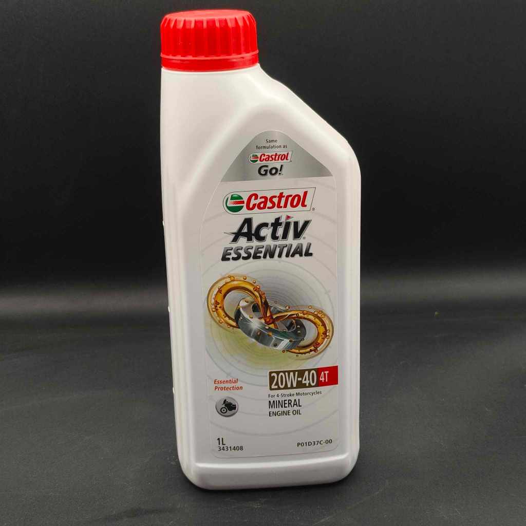 CASTROL ACTIV ESSENTIAL 4T 20W40 MINERAL ENGINE OIL for MOTORCYCLES ...