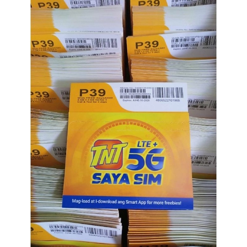 10PCS TNT sim card 5G Updated exp 2026/ Fresh prepaid sim/TNT SIM/TNT SIMCARD/ Sim Card | Shopee ...